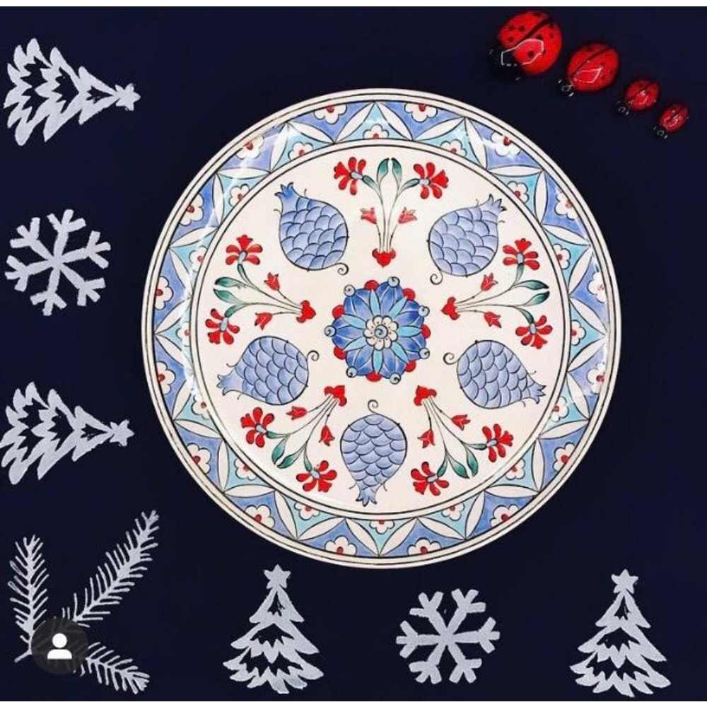 İznik Tile Design Çini Tabak 25 cm | Fulya Batum