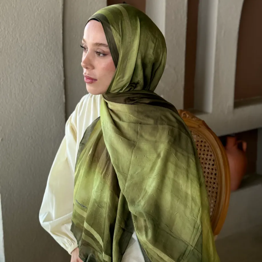 Sunset Desen Bambu Şal | FYLA BOUTİQUE