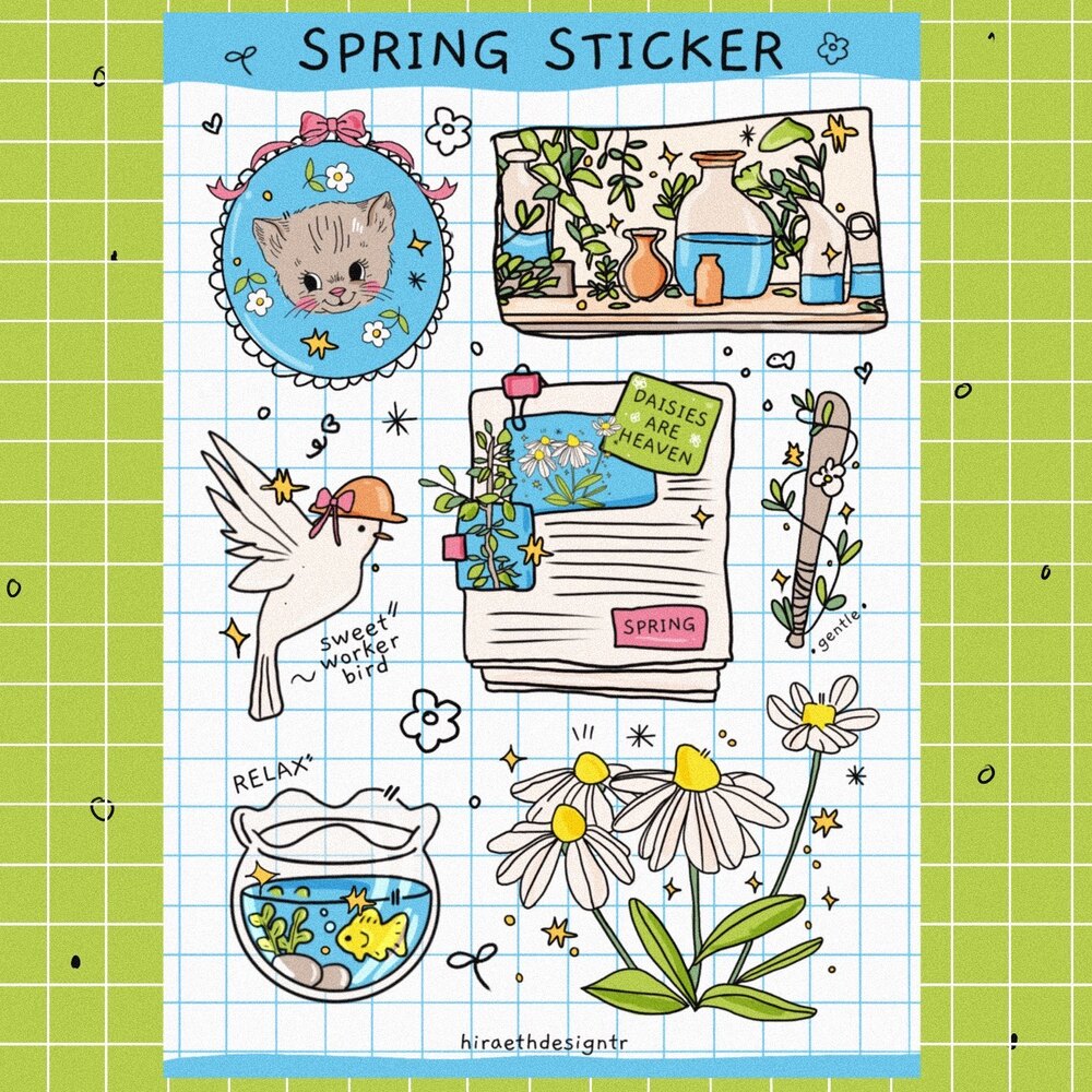 Spring Sticker | H I R A E T H