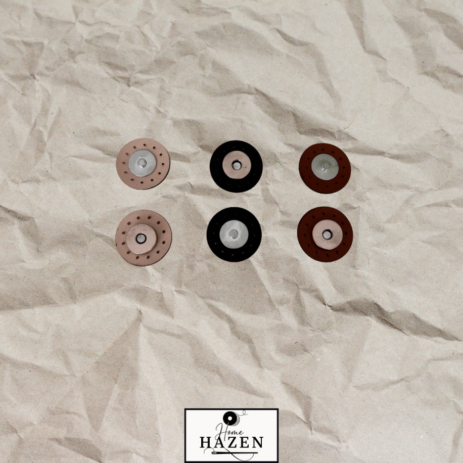 2 Pairs Faux Leather Snap Buttons – 3.5 cm | Hazen Home - Worldwide ...