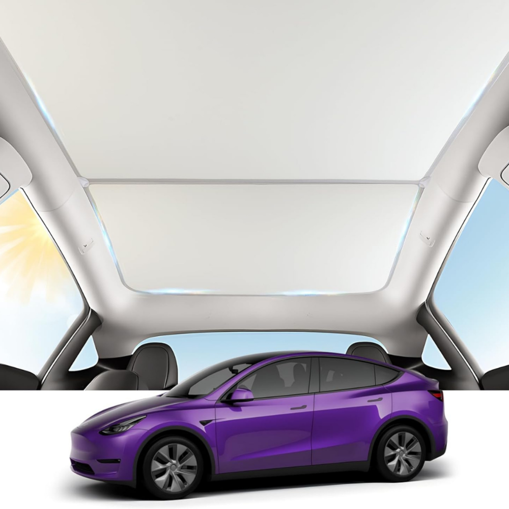 Tesla Model Y Tavan Cam Perdesi Seti Silver Modeli GRİ | isseparts