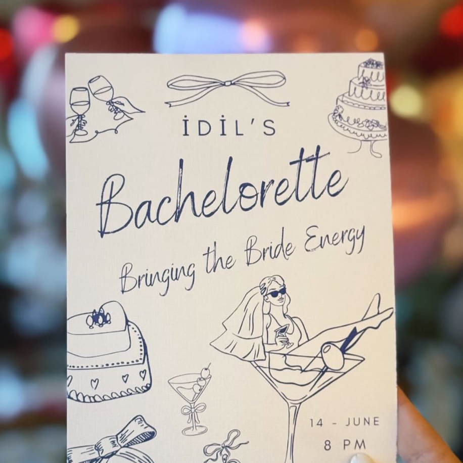 Navy Bachelorette Card (10 adet) | JUSTCARD