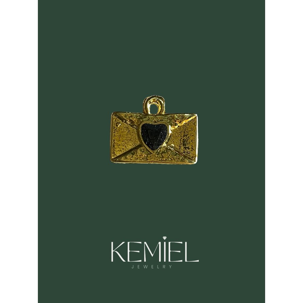 Gold Aşk Mektup Charm | Kemiel.co