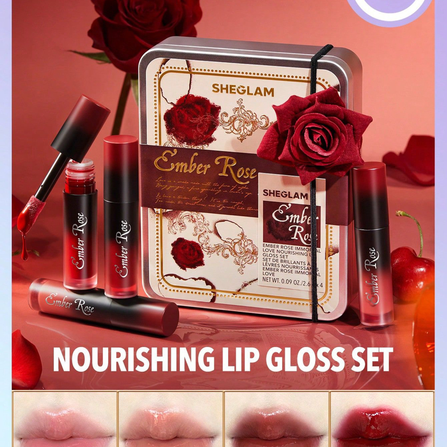 Sheglam 4 Lü Color Rose Lip Gloss Set | Koremiku