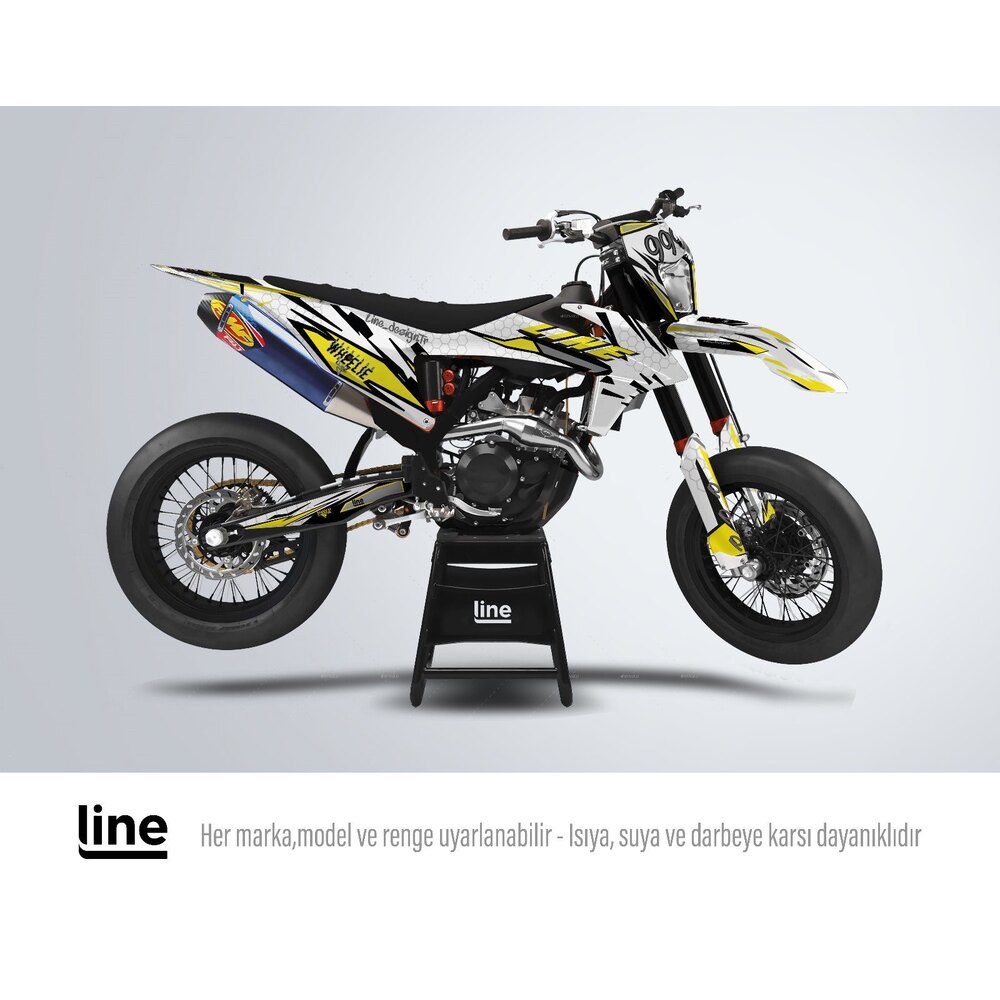 Line Design Sticker Kit - Yellow White #YW0001 | Line Design