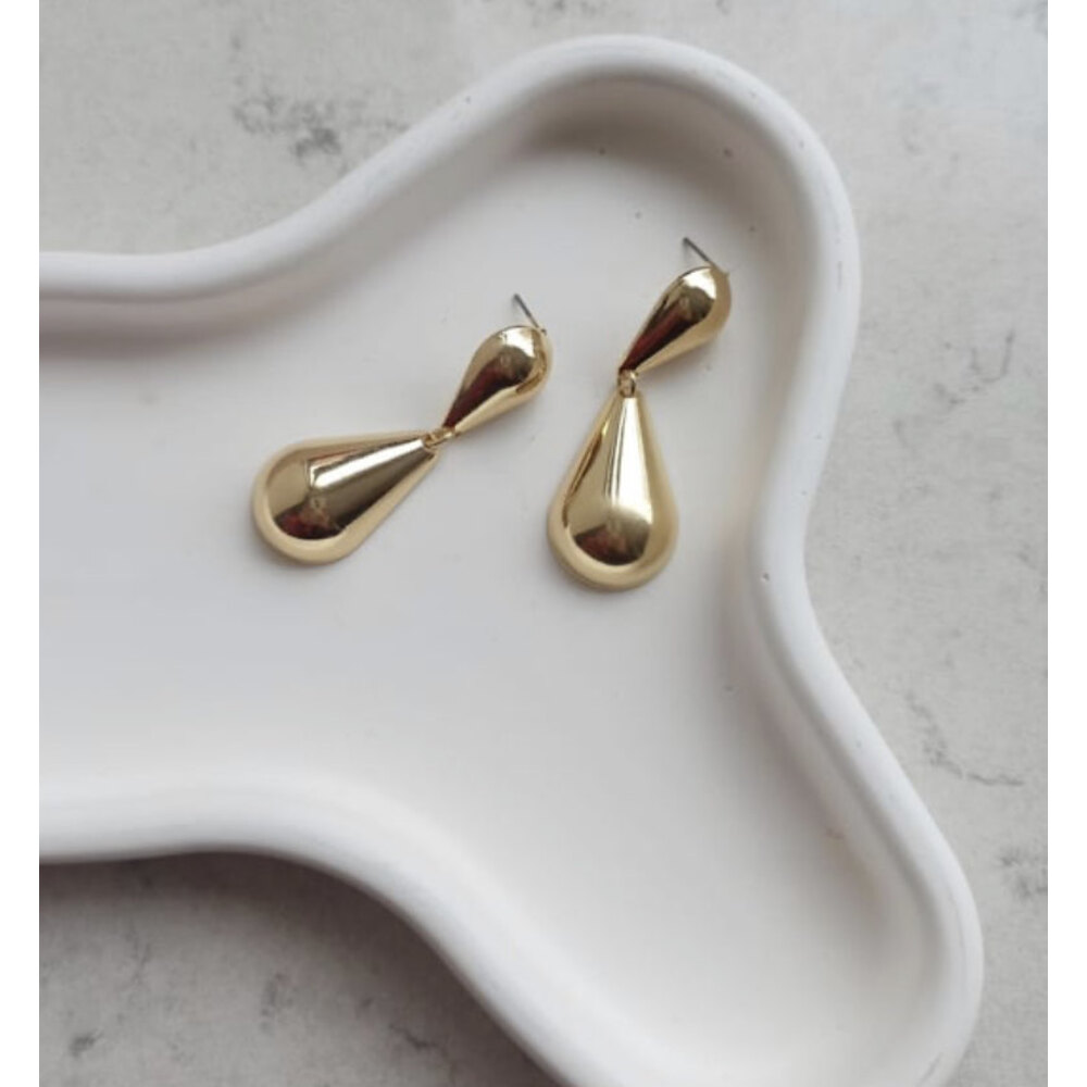 VIP Zara Model Gold Büyük Küpe | Look Accessoriess