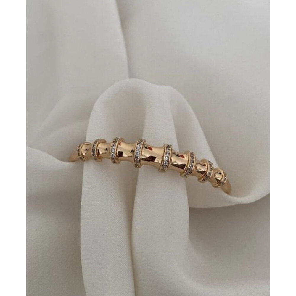 Xuping Gold Halka Zirkon Taşlı Kelepçe | Look Accessoriess