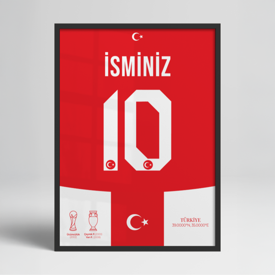Türkiye Kişiye Özel Forma Poster | Luvigo
