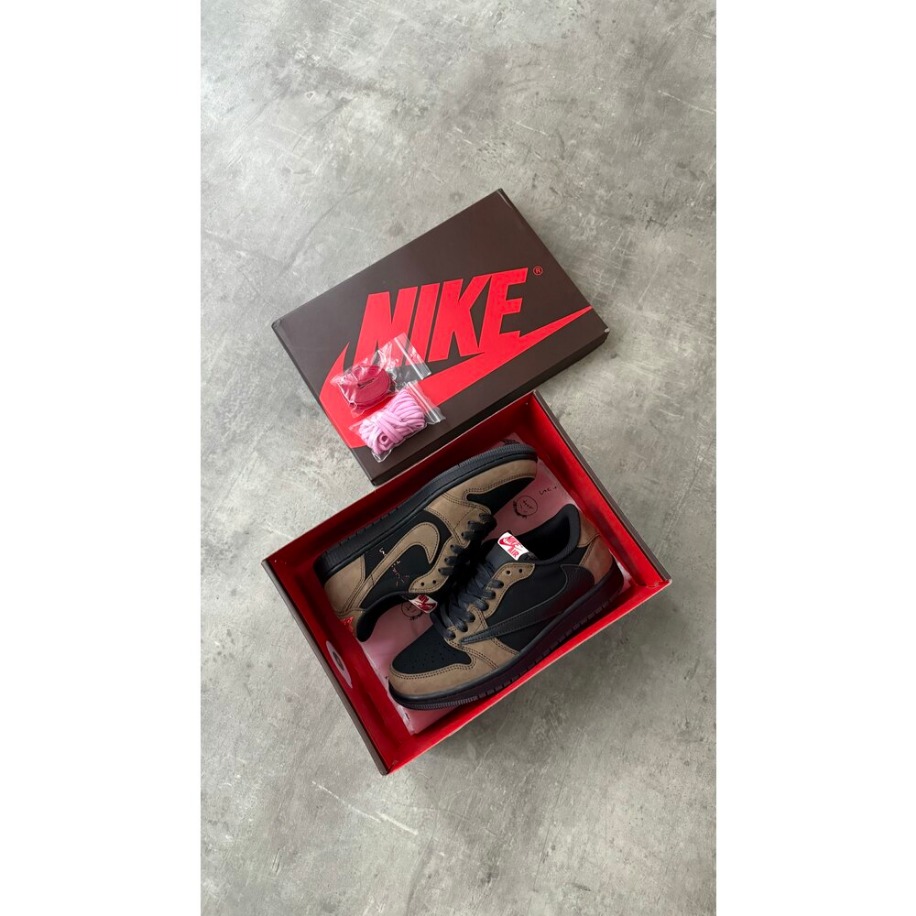 Travis Scott x Air Jordan 1 Low OG ‘Velvet Brown” | Luxiana Shoes