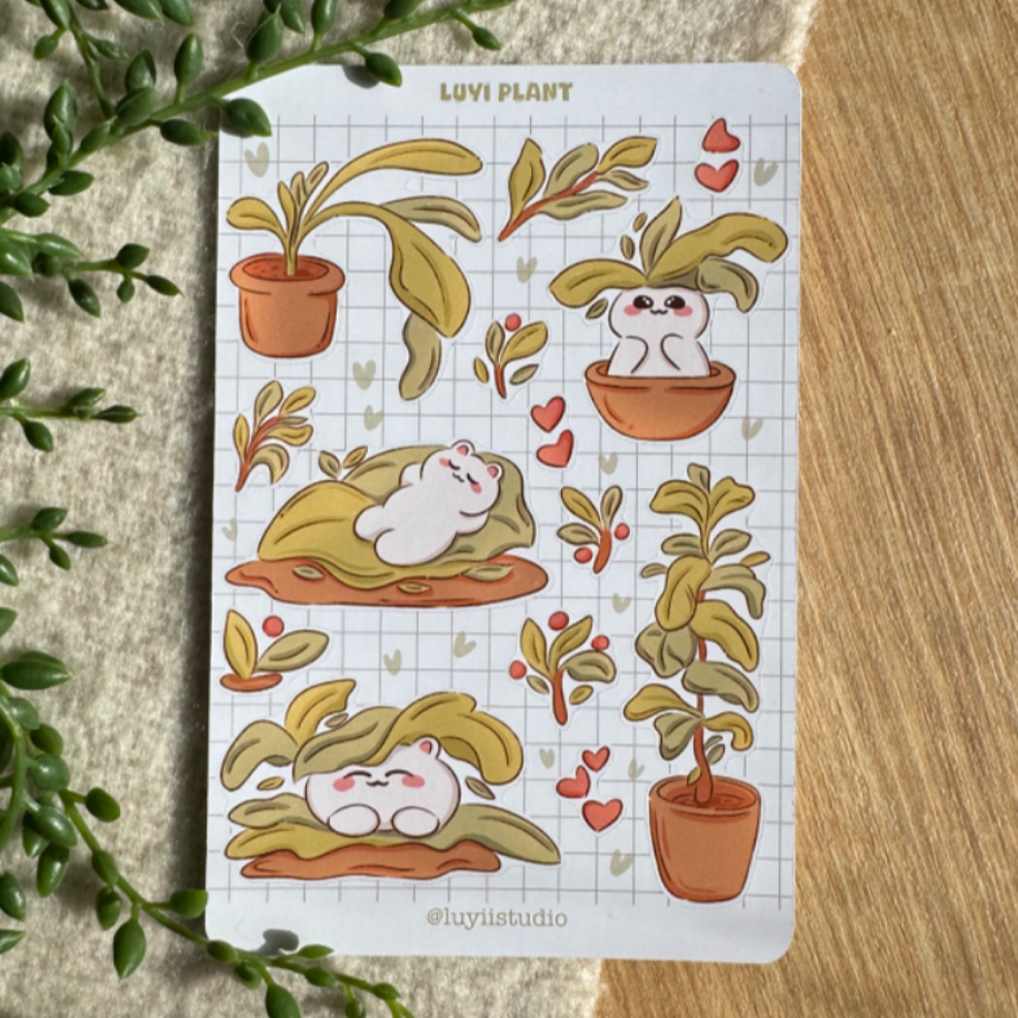 Luyi Plant sticker sheet | Luyi Studio