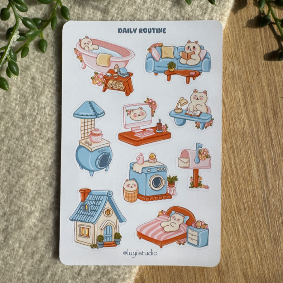 Daily Routine sticker sheet | Luyi Studio