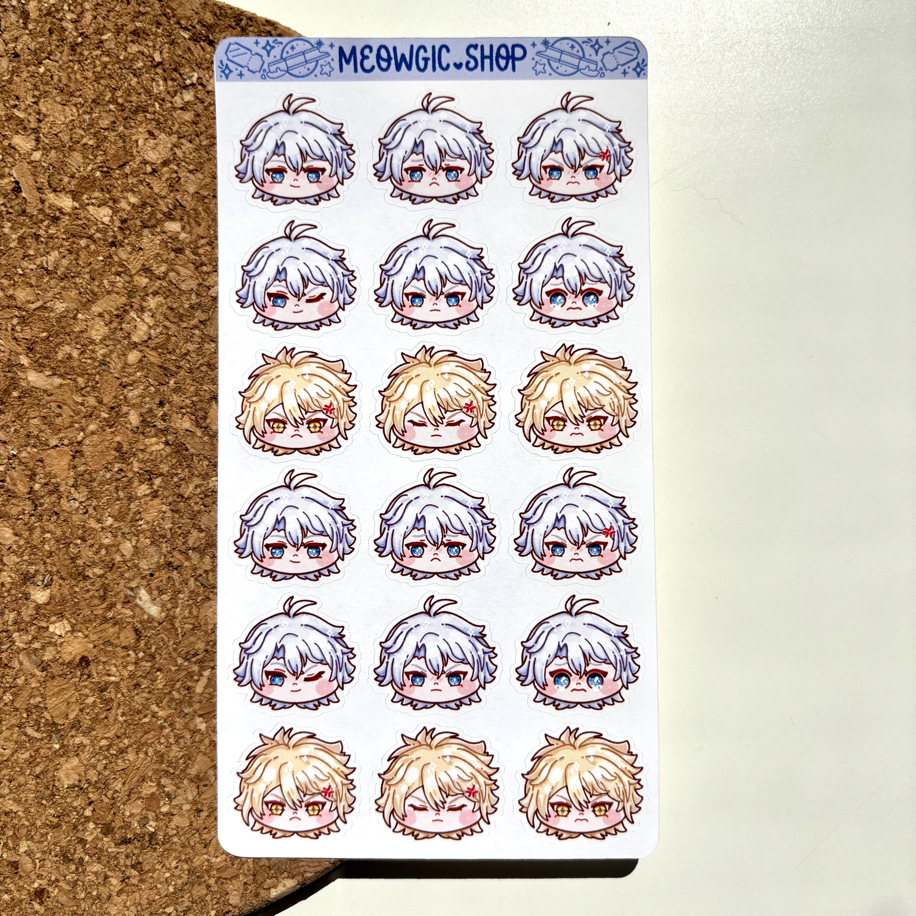 Phainon Mood Sticker Sheet | Meowgic Shop =^·ω·^=