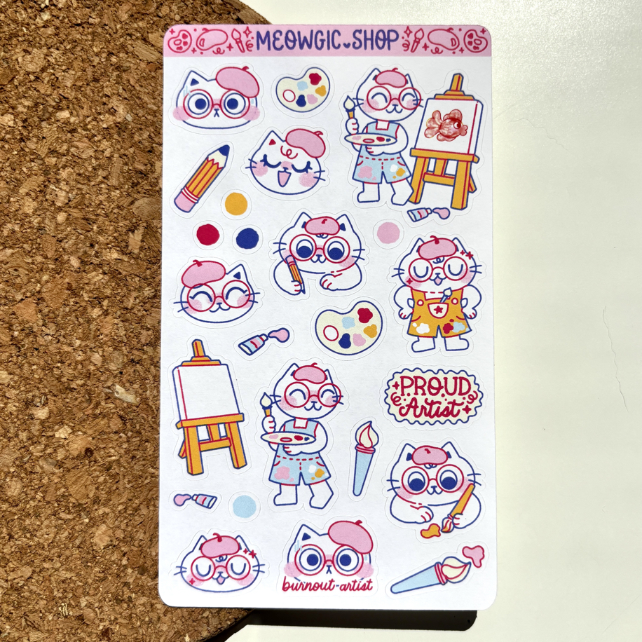 Artist - Sticker Sheet | Meowgic Shop =^·ω·^=