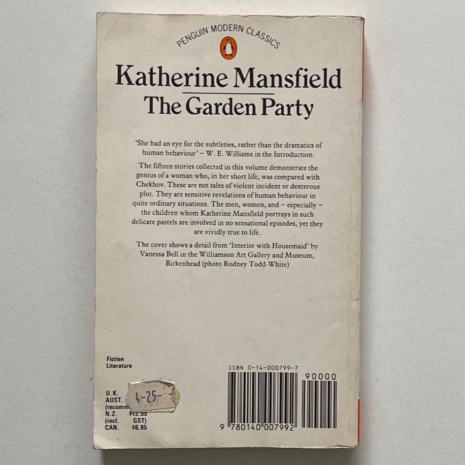 The Garden Party Katherine Mansfield | Misafir Kitabevi