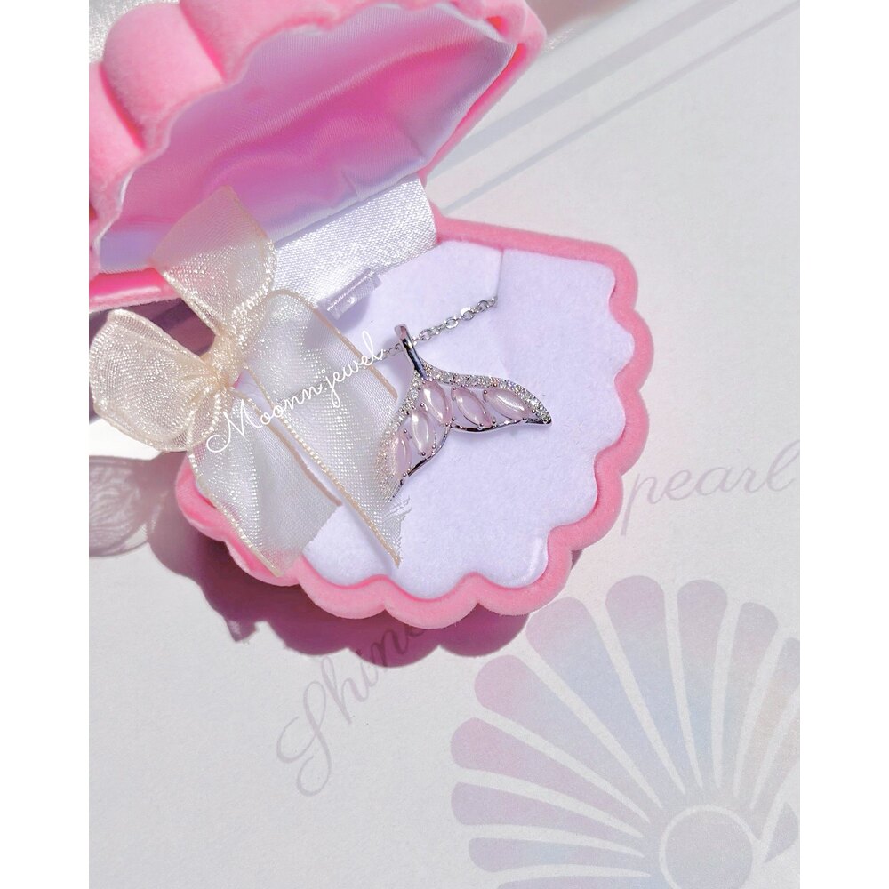 Çelik pink mermaid kolye | Moon Jewelry