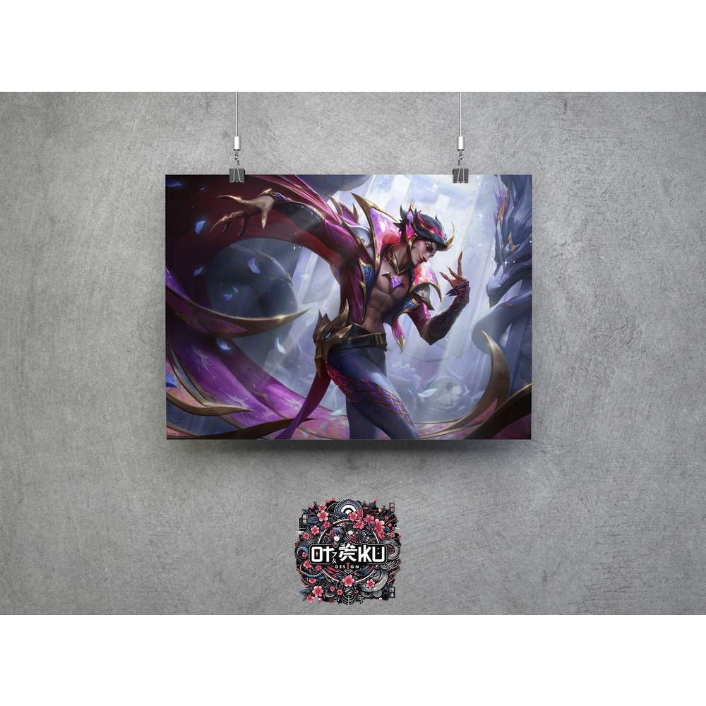 League Of Legends Rakan 4K Metal Poster 20x28 | Otaku Dizayn
