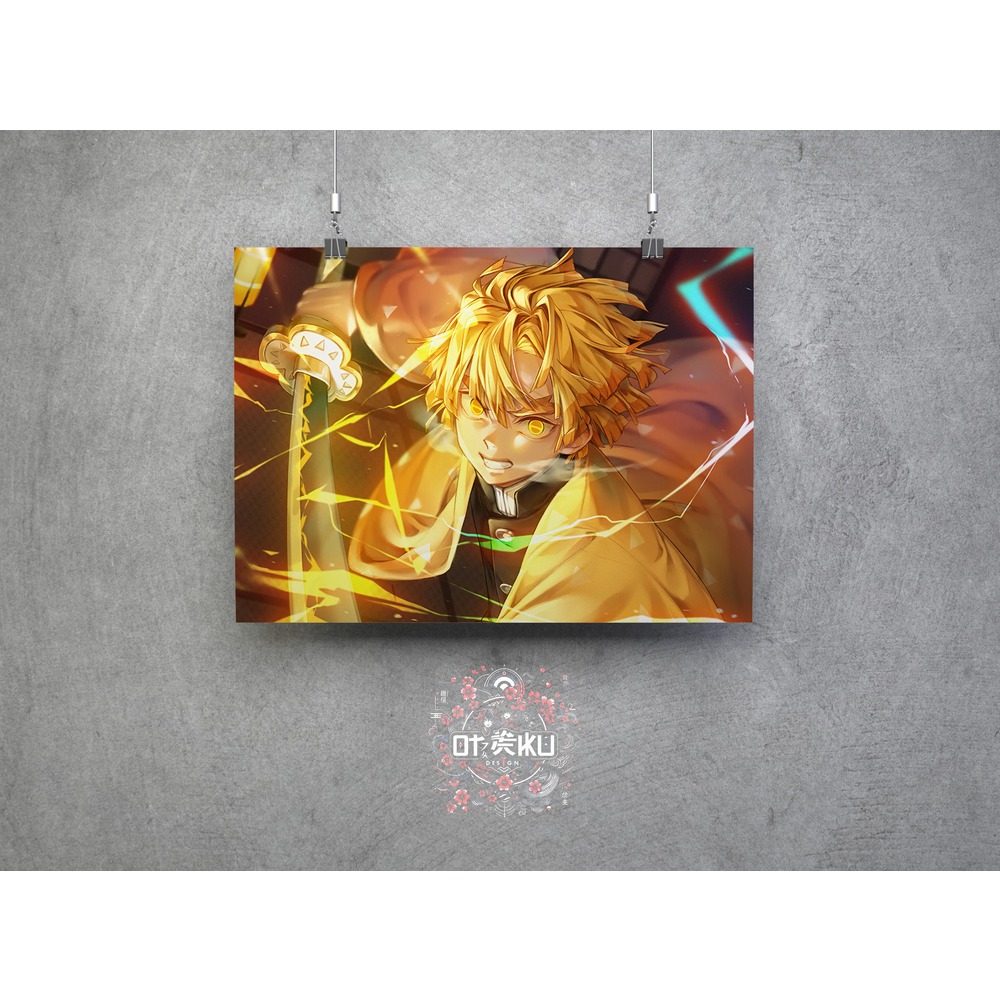Demon Slayer Zenutsu 4K Metal Poster | Otaku Dizayn