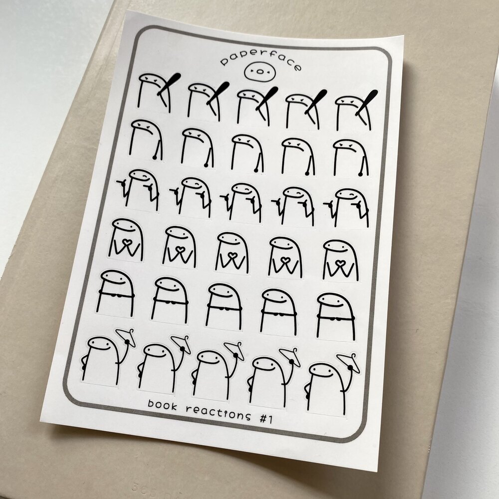 book reactions #1 şeffaf sticker | Paperface