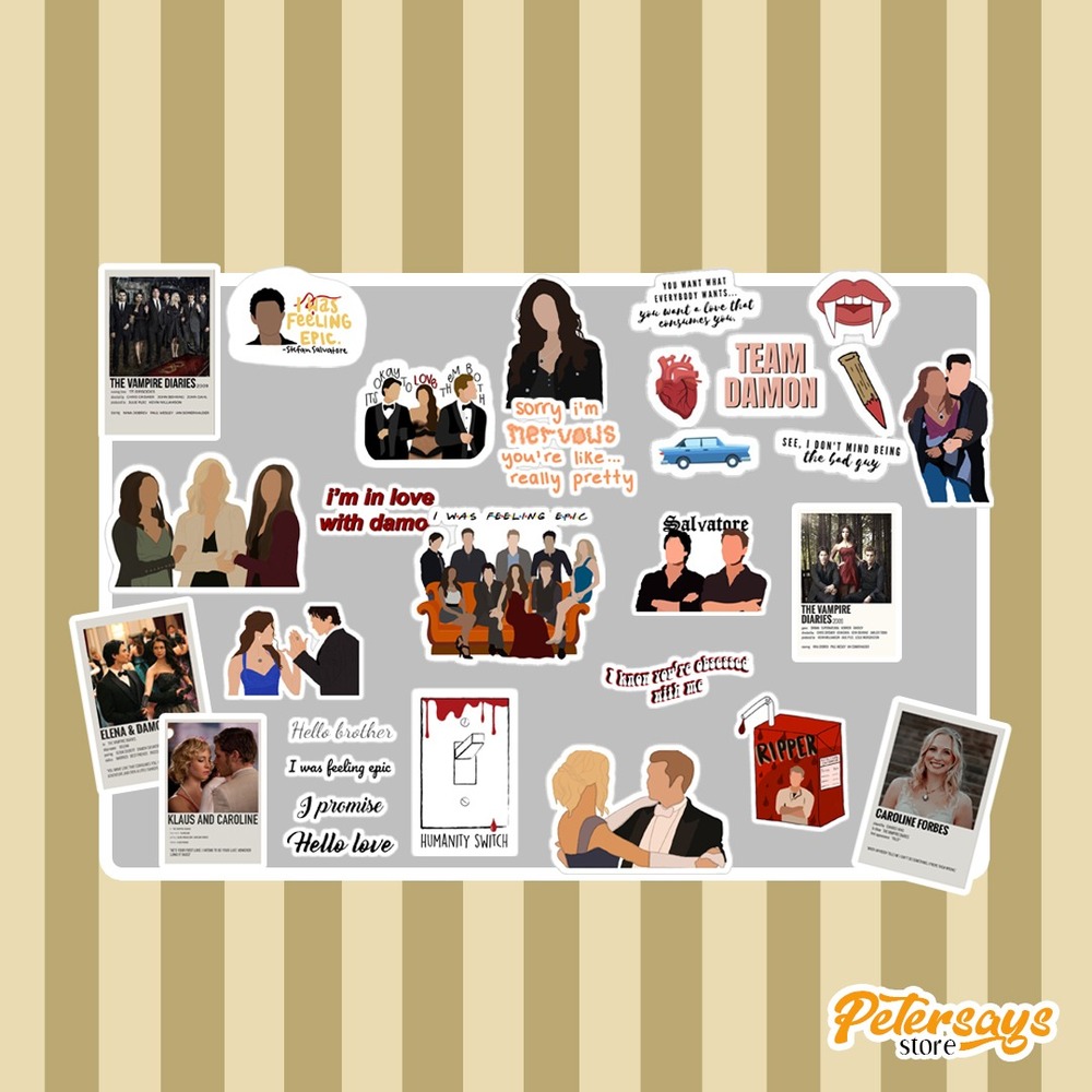 The Vampire Diaries Sticker Paketi | petersaystore