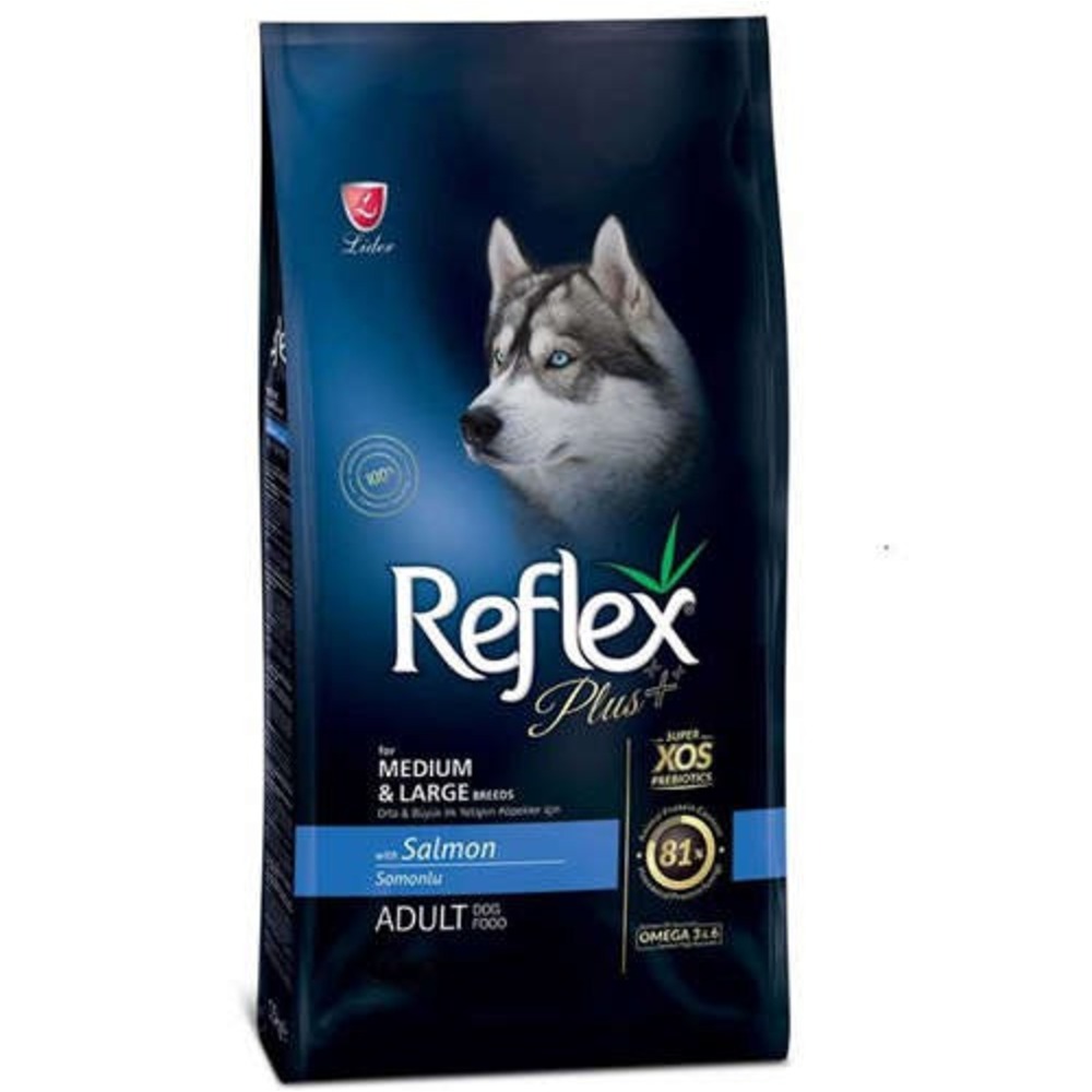 Reflex Plus Somonlu Orta ve Büyük Irk Köpek Maması 3 Kg | petmarketkapinda