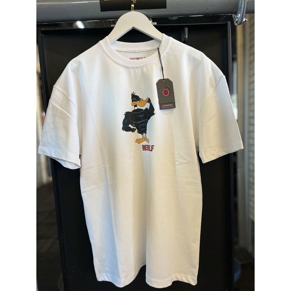 DAFFY DUCK BASKILI BEYAZ TİŞÖRT | REDWOLF