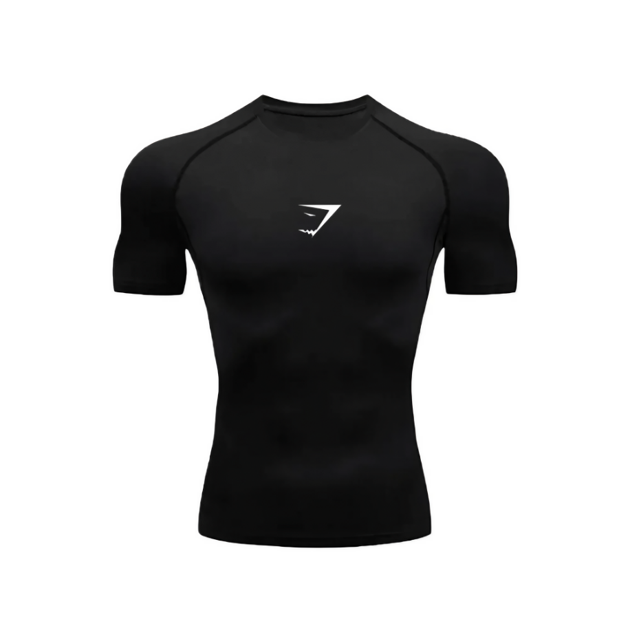 Gymshark Siyah / Beyaz Compression T-shirt | Remnant