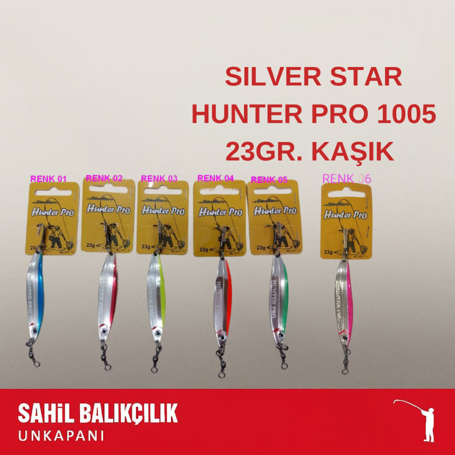 SILVER STAR HUNTER PRO 1005 23GR. KAŞIK RENK SEÇENEKLERİ | Sahil Balıkçılık