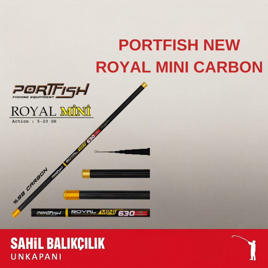 PORTFISH NEW ROYAL MINI CARBON GÖL KAMIŞI 450 cm / 540 cm / 630 cm ...