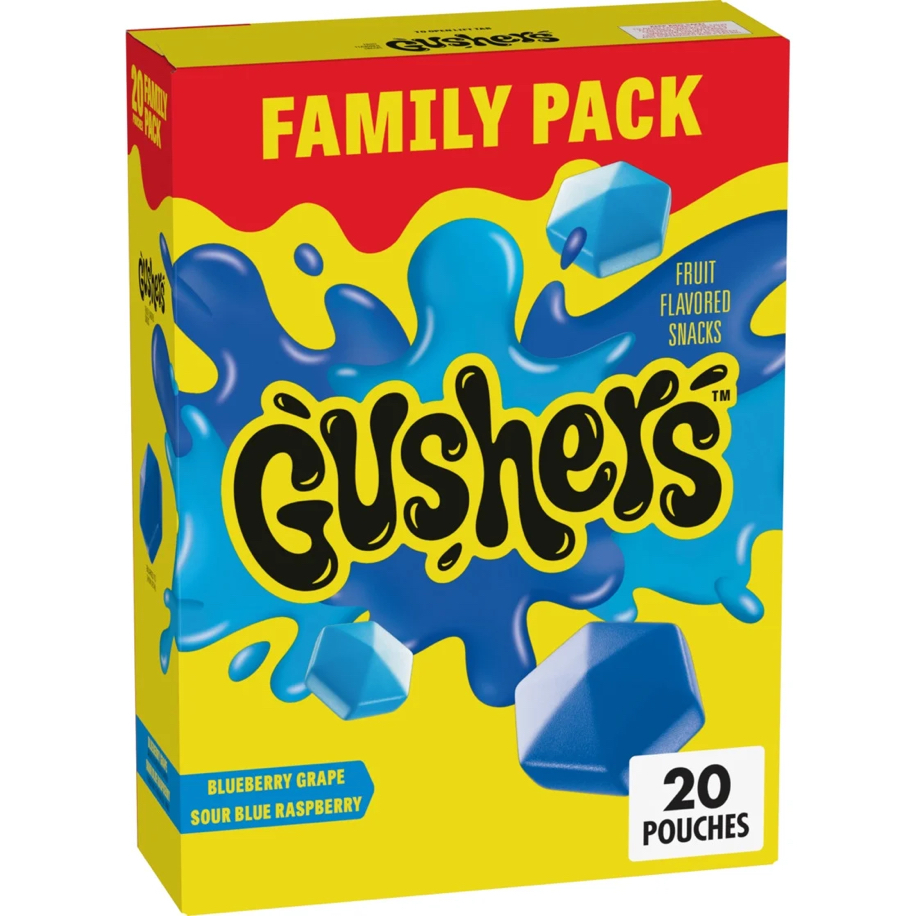 Gushers Fruit Flavored Snacks, 20 Pouches, Family Pack, 16 oz | ALL THE ...