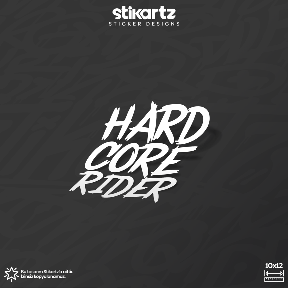 Hard Core Rider Sticker | Stikartz