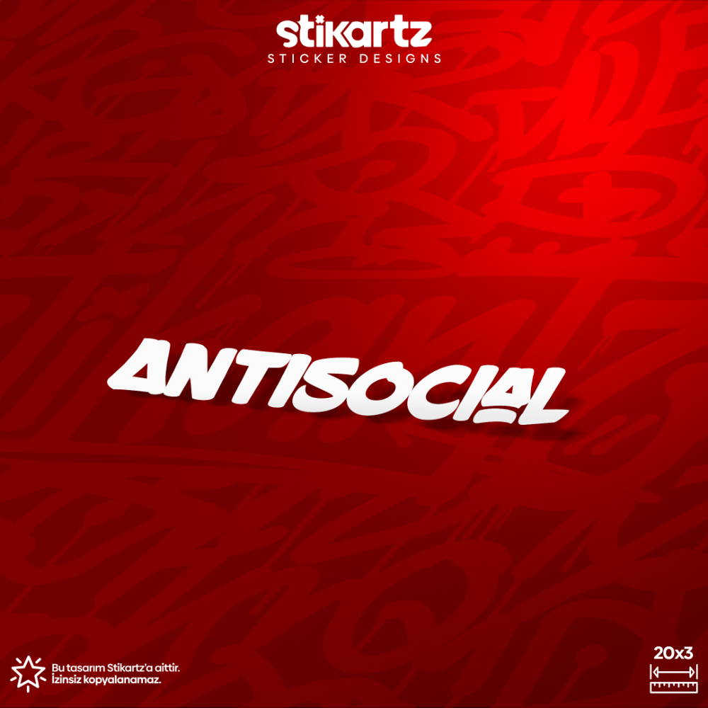 Antisocial Sticker | Stikartz