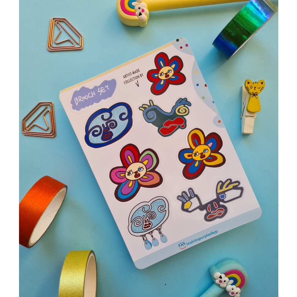 Brooch Set By V Sticker | ♥ TPS SHOP ♥