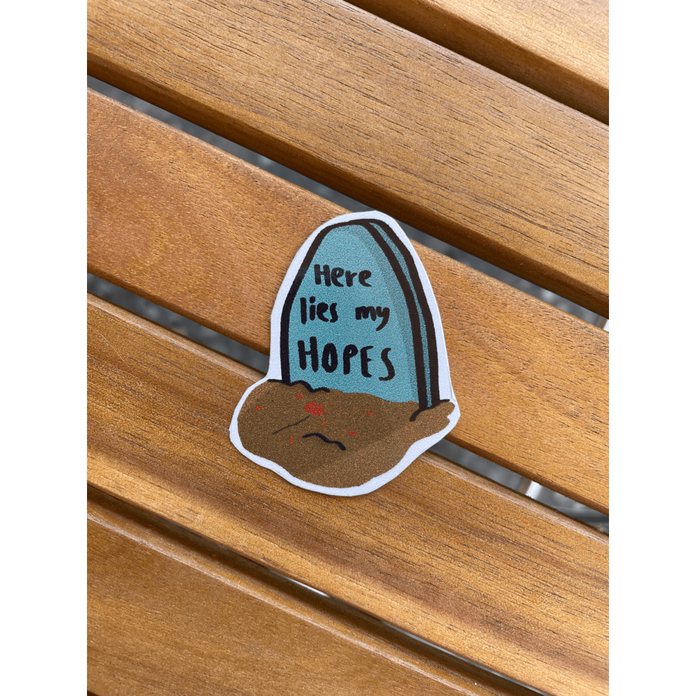 Here Lies My Hopes Tekli Sticker | vanillastudio