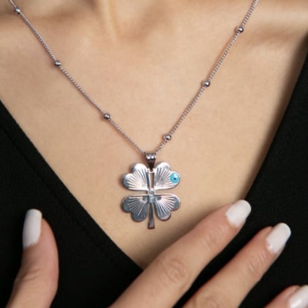 Gümüş Yonca Kolye | TAKI-L JEWELRY
