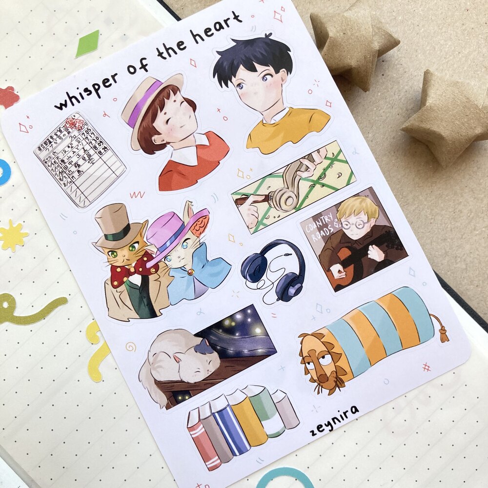 whisper of the heart sticker sheet | ZEYNİRA