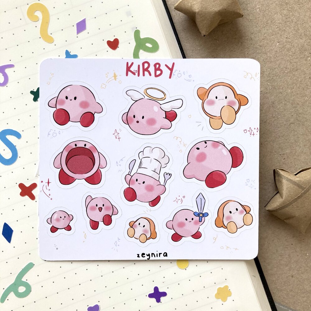 kirby sticker sheet | ZEYNİRA
