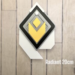 Radiant Badge 20cm | 3D Baskı Hizmeti ve Özel Ürünler
