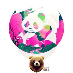PANDA Sticker 10x10 CM "4WD Crea" | 4WDCrea