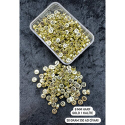 8 mm yassı gold harf 50 gram 350 ad civarı | ASEL BONCUK
