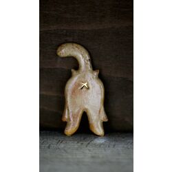 Garfix Seramik 24 ayar altın desenli magnet | Cat Ceramic