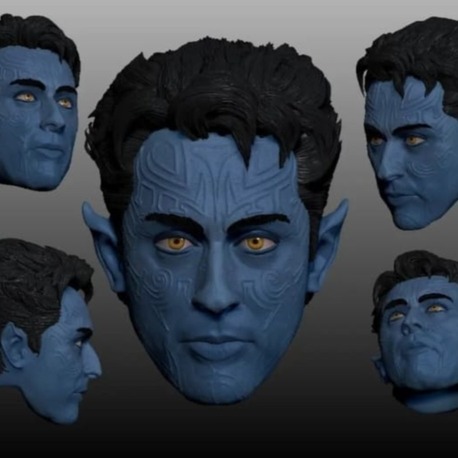 Xmen movie nightcrawler Head Alan cumming 1/12 | Cavecollectors