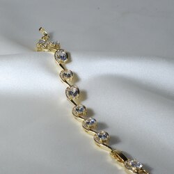 Gold Oval Taş Sarmal Bileklik | Xuping | CharmCraft