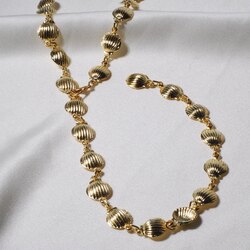 Gold Deniz Kabuğu Y Kolye | CharmCraft