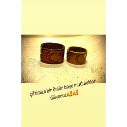 Deri Alyans Yüzük | Doku Deri Sanat