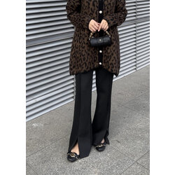 Scuba Yırtmaçlı Pantalon Siyah | FS Butik