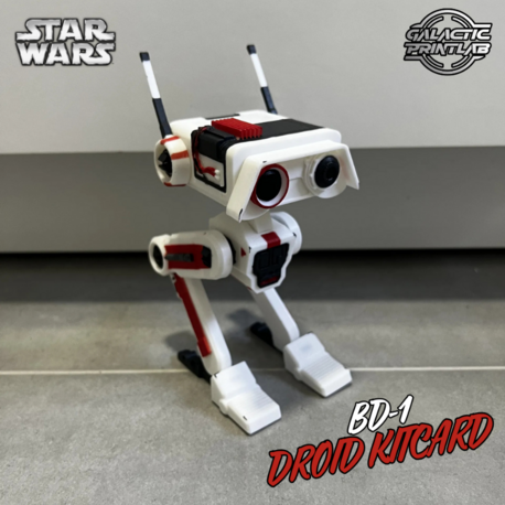 Star Wars BD-1 Droid KitCard 3D Model | GalacticPrintLab