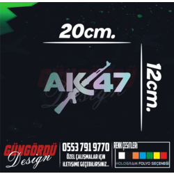 AK-47 Sticker | Güngördü Design | Sticker / Plakalık