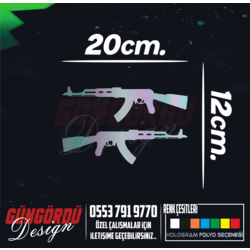 AK-47 ÇİFT Sticker | Güngördü Design | Sticker / Plakalık
