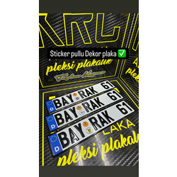 Sticker Pullu dekor plaka | PLAKA VE PLAKALIK
