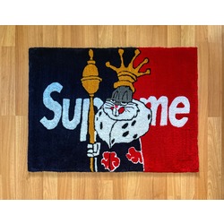 Supreme X King Bugs Bunny Custom Tufted Rug | Kenvız'm